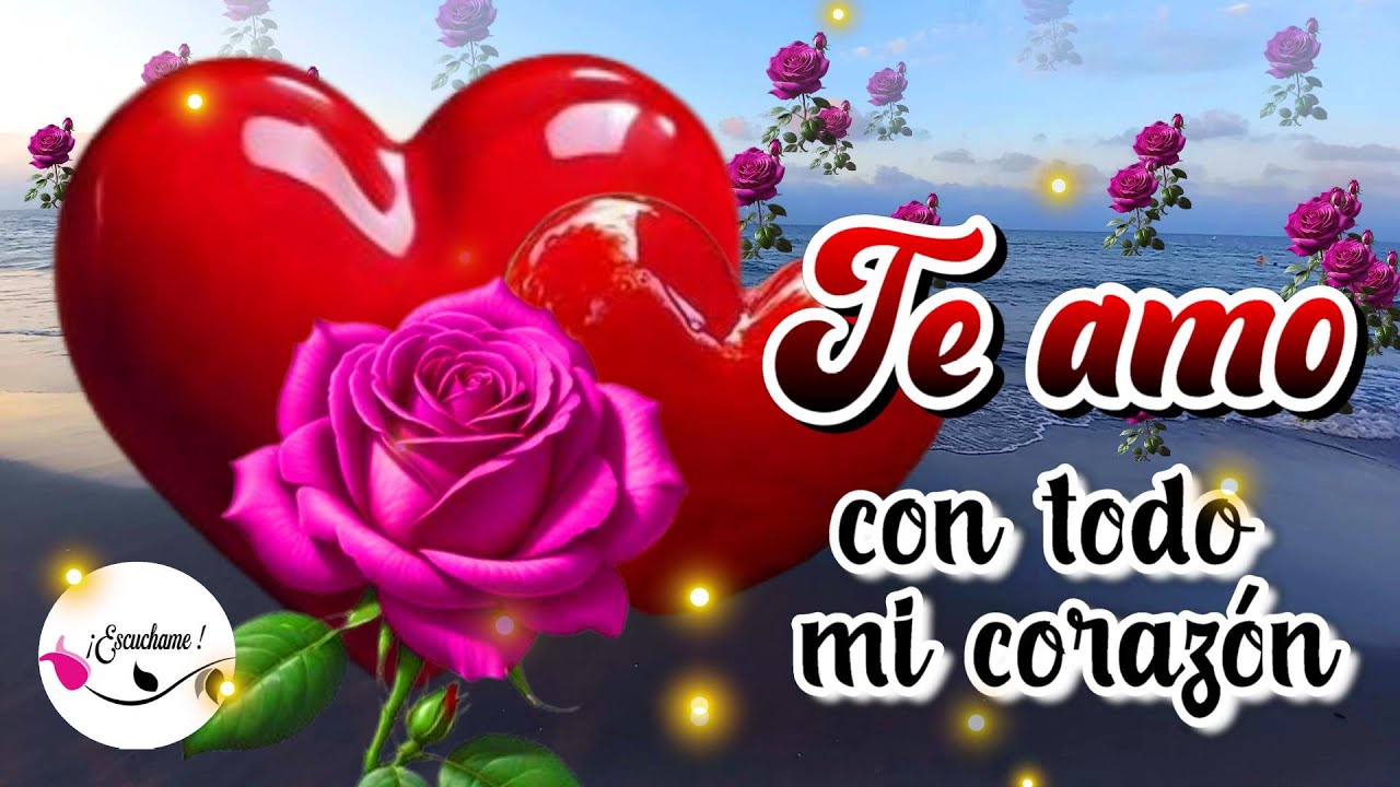 TE AMO CON TODO MI CORAZÓN💕 Mensajes de amor con bonita declaración de ...