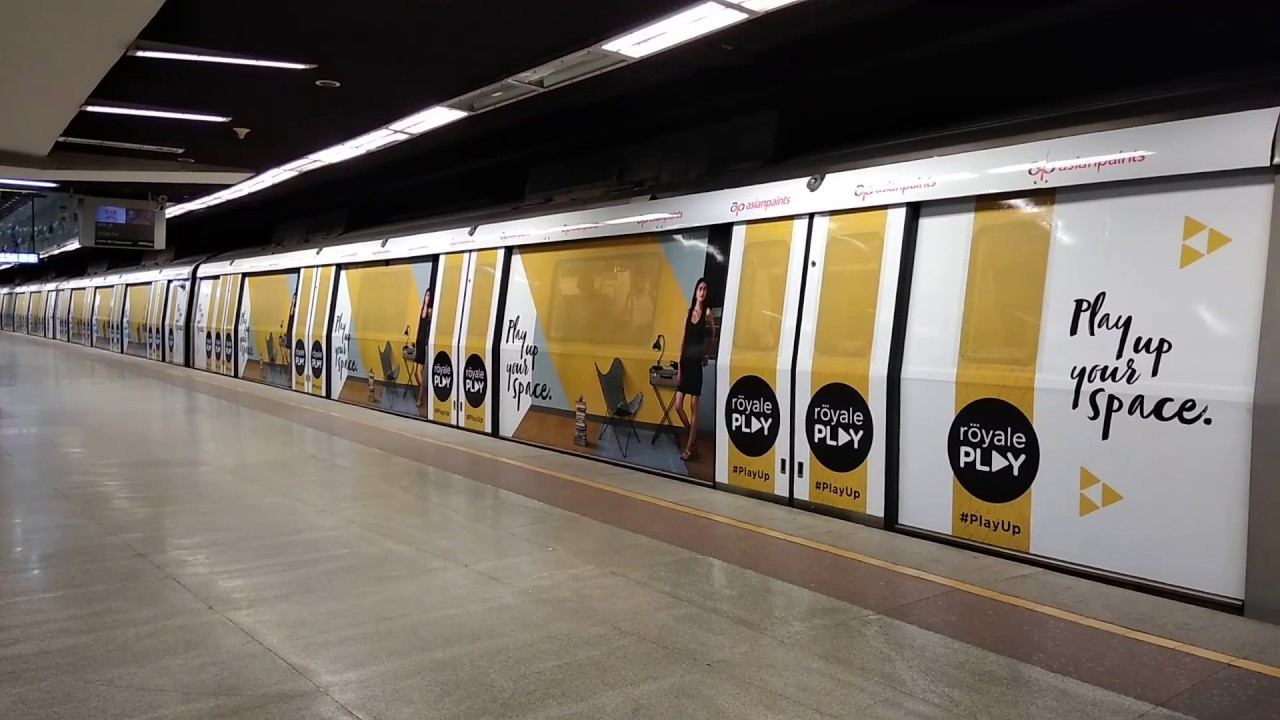 Asian Paints Delhi Metro Train Wrap. - YouTube