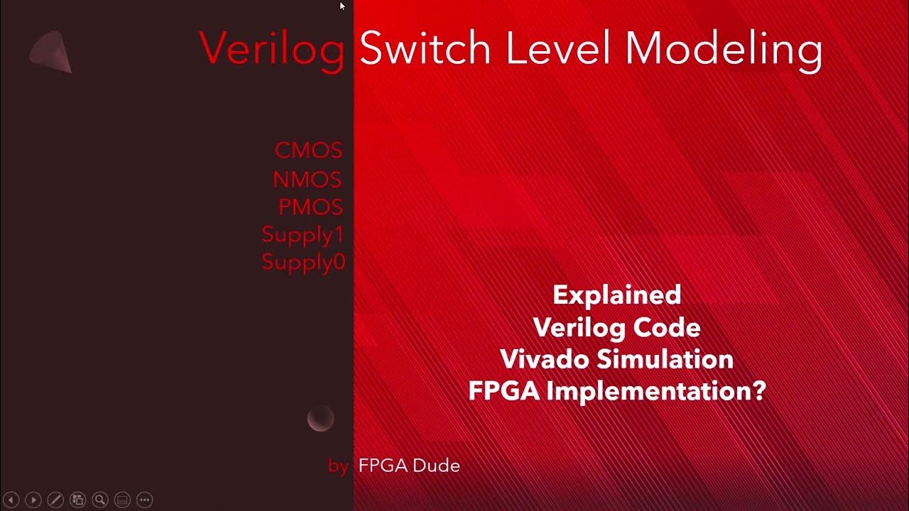 Verilog Switch Level Modeling Vivado Simulation FPGA - YouTube
