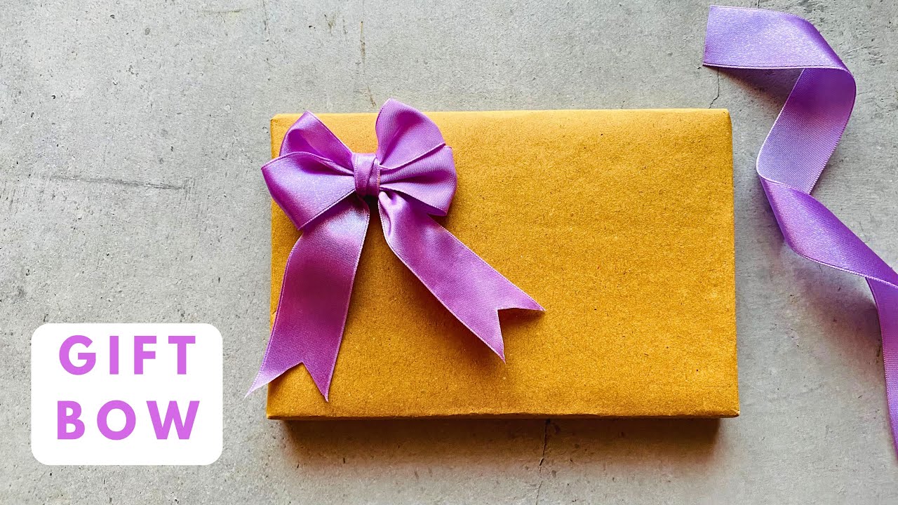 DIY Ribbon Bow for Gift Box | How to tie a Ribbon for Gift Wrap ...