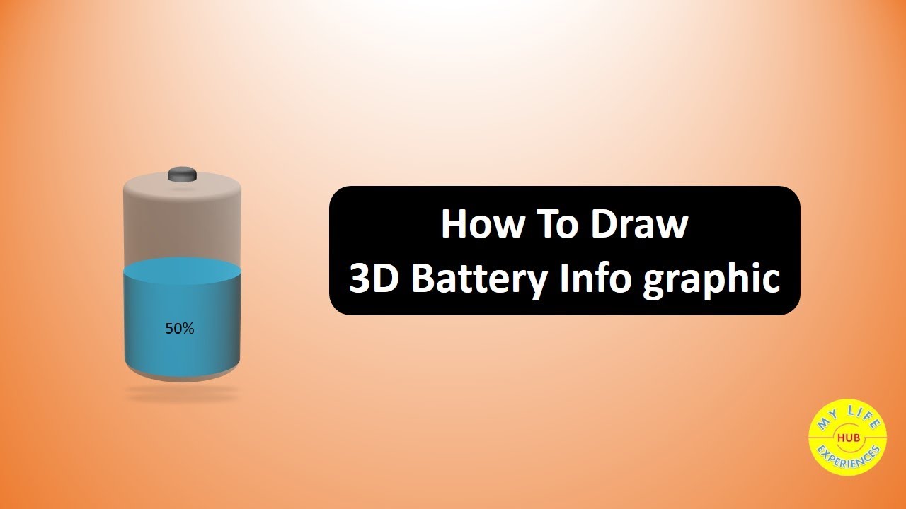 How To Draw 3d battery infographic diagram in powerpoint - YouTube