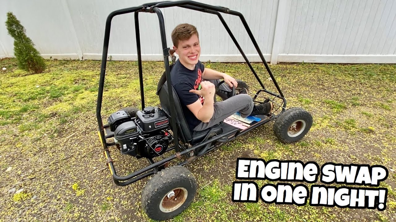 The FREE Go Kart Gets a NEW Engine! - YouTube
