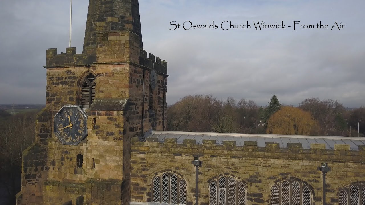 St Oswald's Church Winwick - From the Air - YouTube