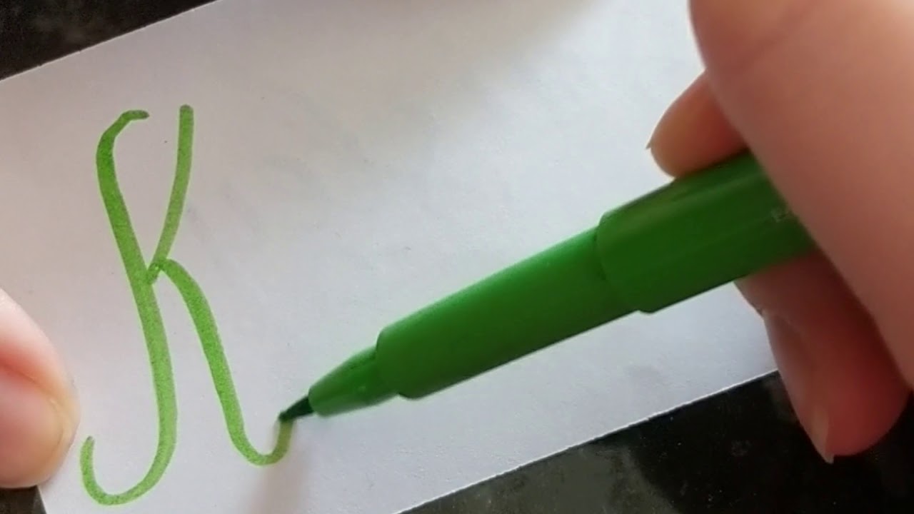 Kaitlyn - modern calligraphy name - YouTube