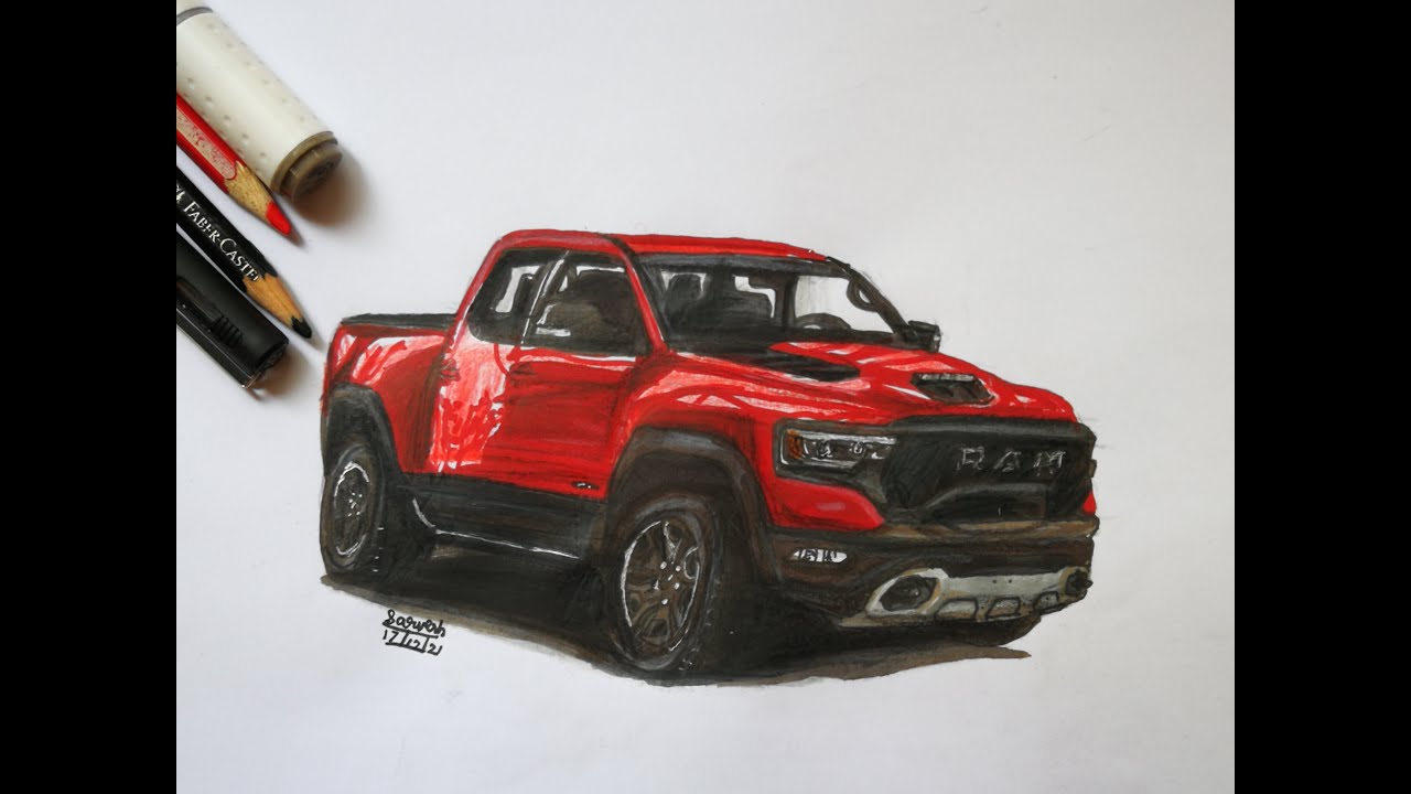 Dodge Ram TRX 2021: Speed drawing - YouTube