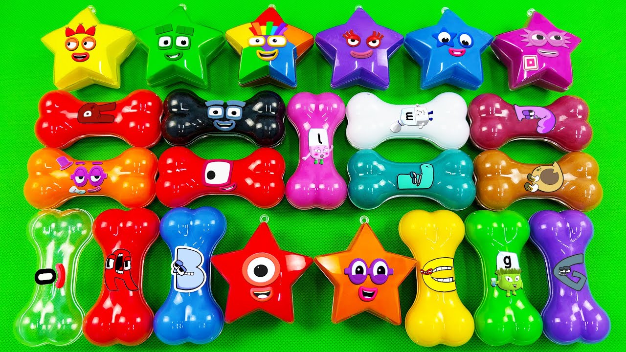 Rainbow Slime: Looking For Numberblocks SLIME With Mini Star, Bone ...