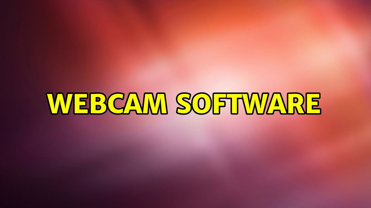 Ubuntu: Webcam software - YouTube