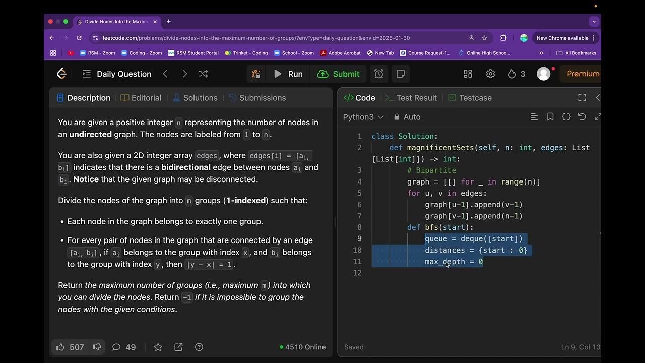 Divide Nodes Into the Maximum Number of Groups - Leetcode 2493 - YouTube