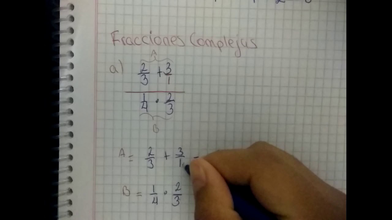 fracciones complejas inciso a - YouTube