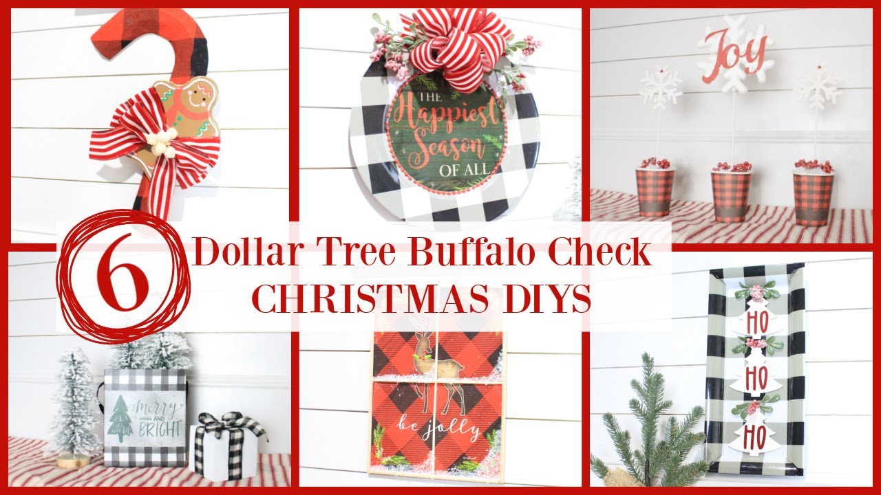 6 DOLLAR TREE CHRISTMAS DIYS 2021 BUFFALO CHECK DIYS YouTube 6-dollar-tree-christmas-diys-2021-buffalo-check-diys-youtube
