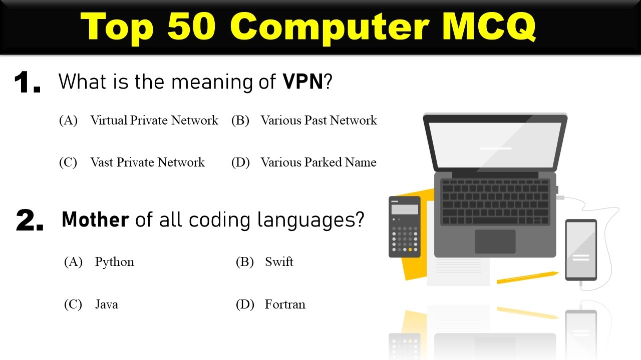 Top 50 Computer MCQ Computer GK Important Computer Questions Computer ...
