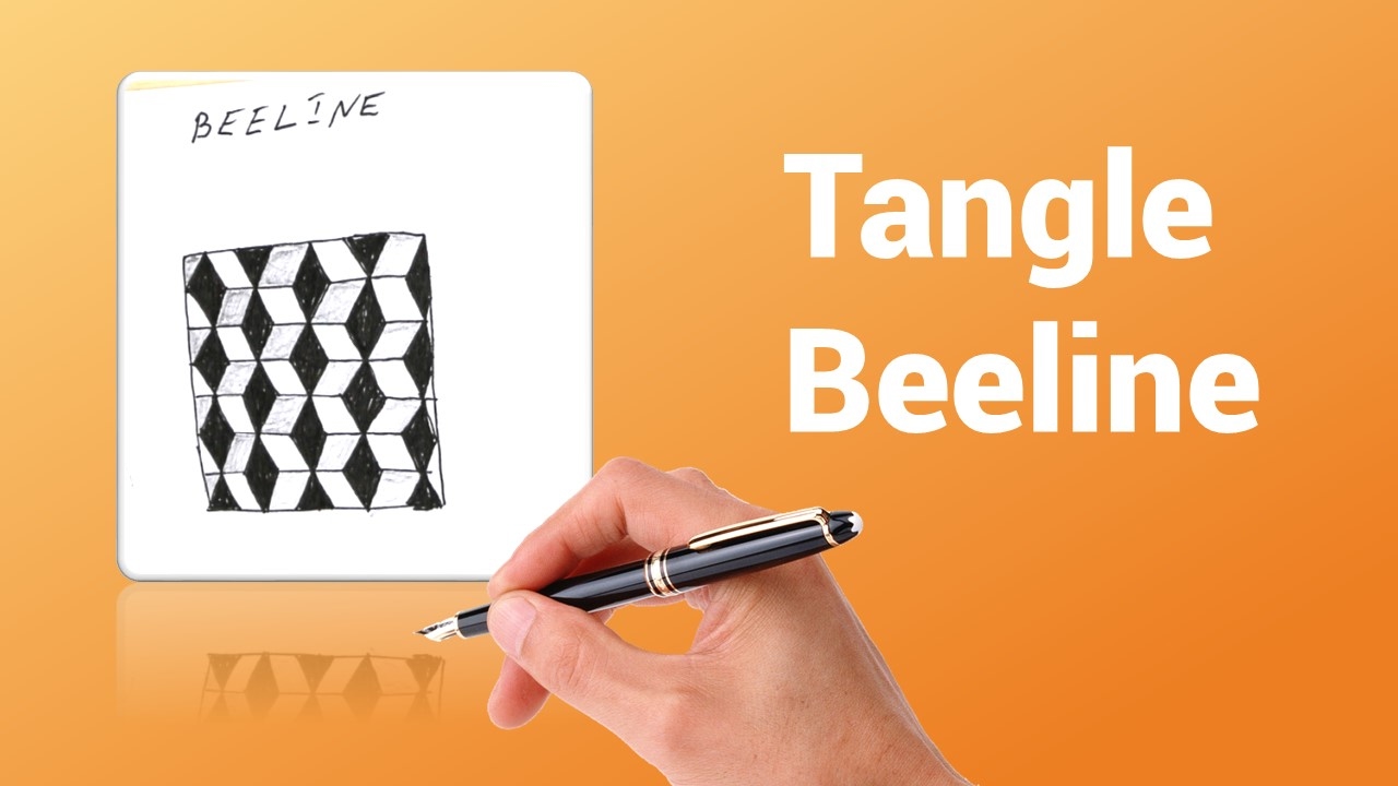 How to draw tangle Beeline - YouTube