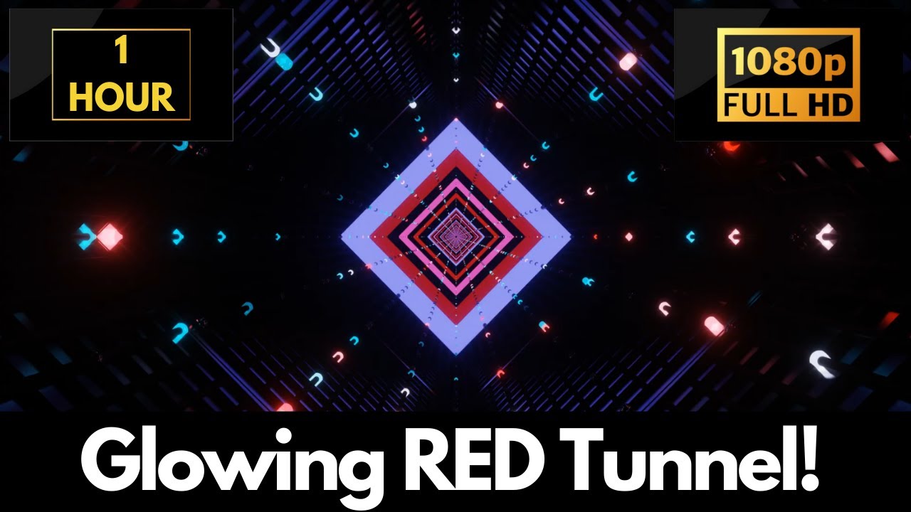 Travelling Down a Glowing Red Tunnel Screensaver | 1 Hour VIVID ...