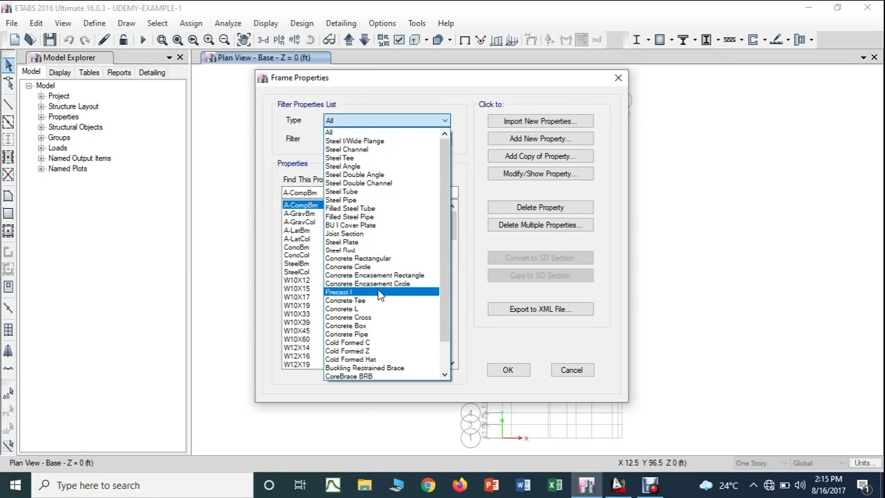 5 EXPLANATION OF DEFINING THE SECTION PROPERTIES - YouTube