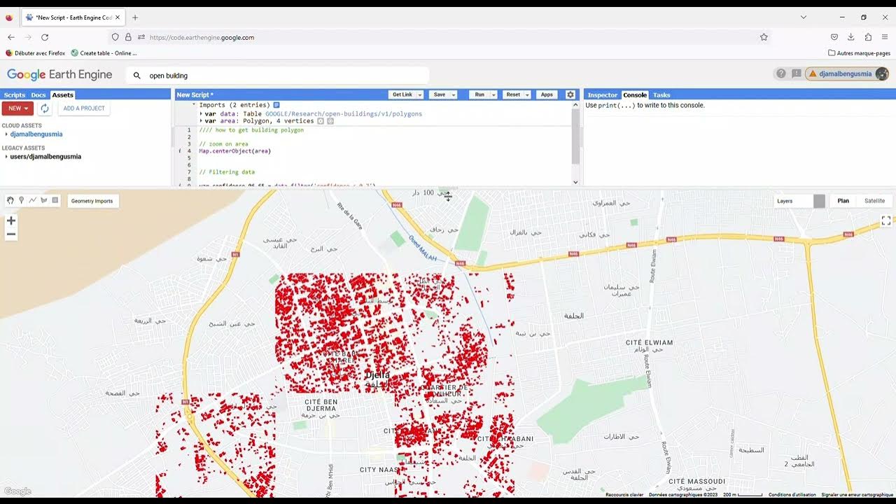 how to get high resolution building polygons (50cm satellite imagery) using google earth engine ...