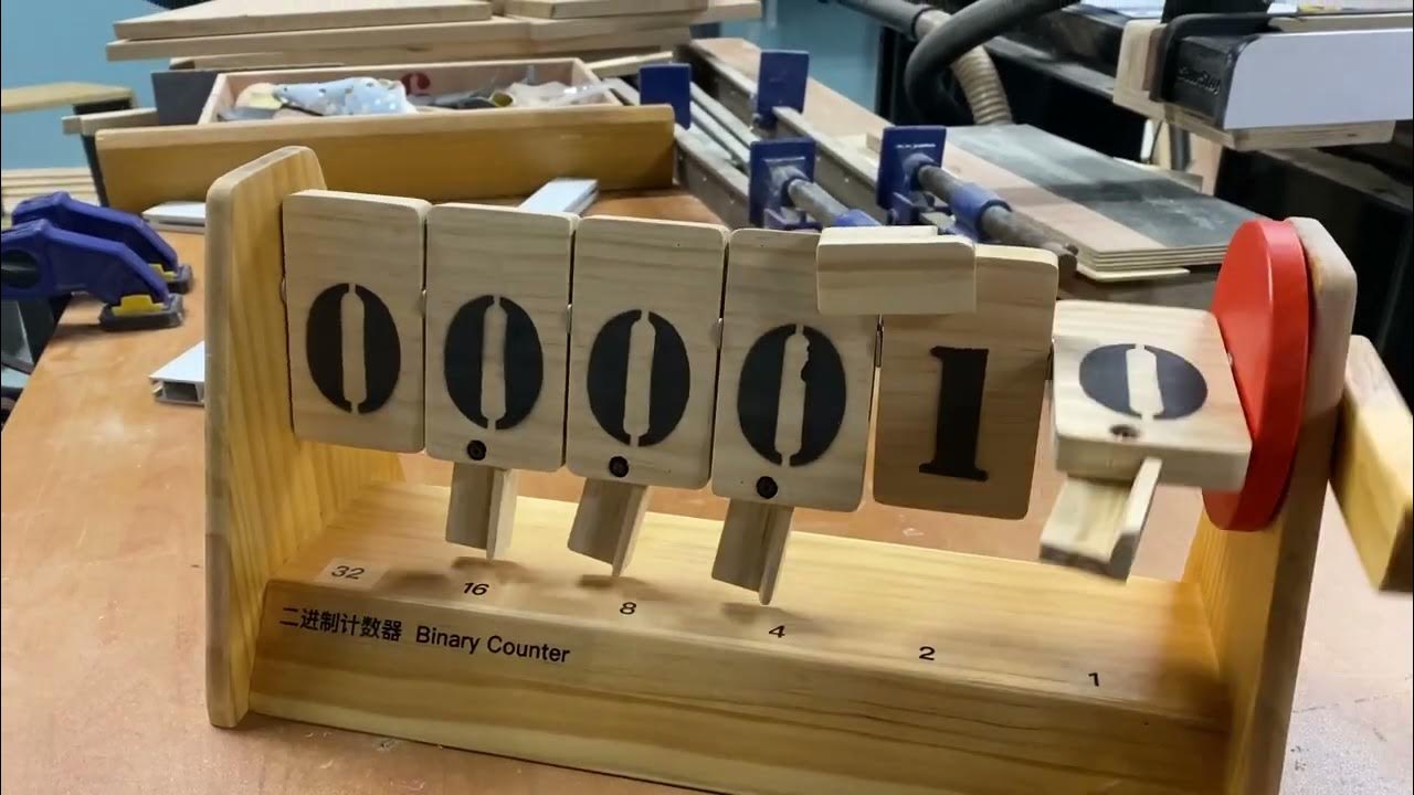 Woodwork Binary Counter - YouTube
