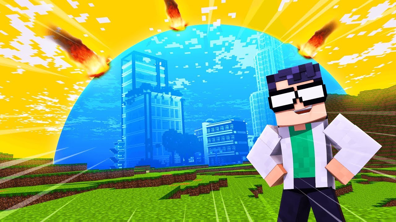 Crazy Minecraft - INDESTRUCTIBLE METEOR SHIELD! (Force Field Mod) - YouTube