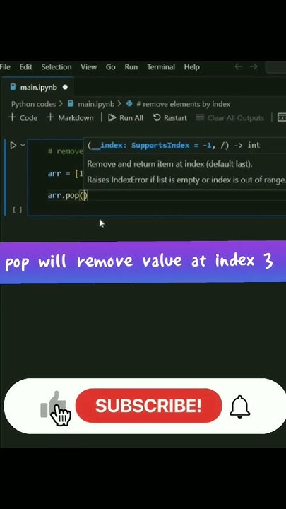 Remove elements from array in python..|Part1 #trending #interviewtips #coding #pythontricks # ...