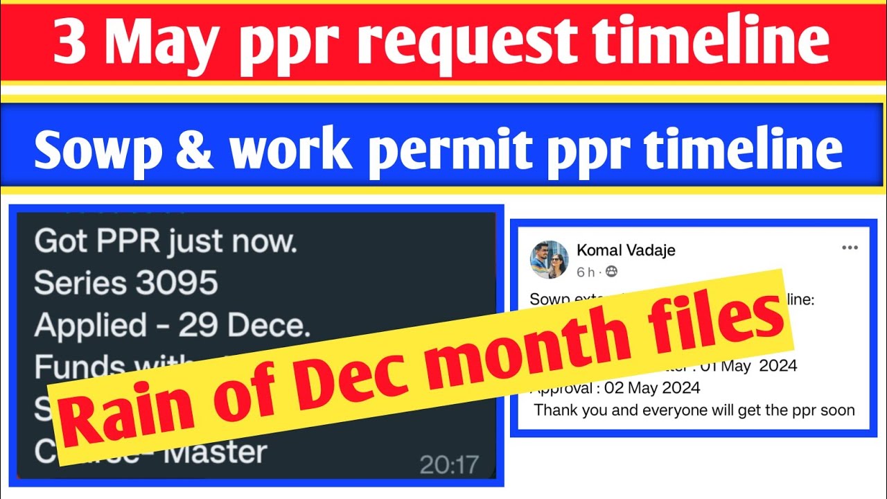3 May ppr request timeline | Today's ppr request timeline canada ...