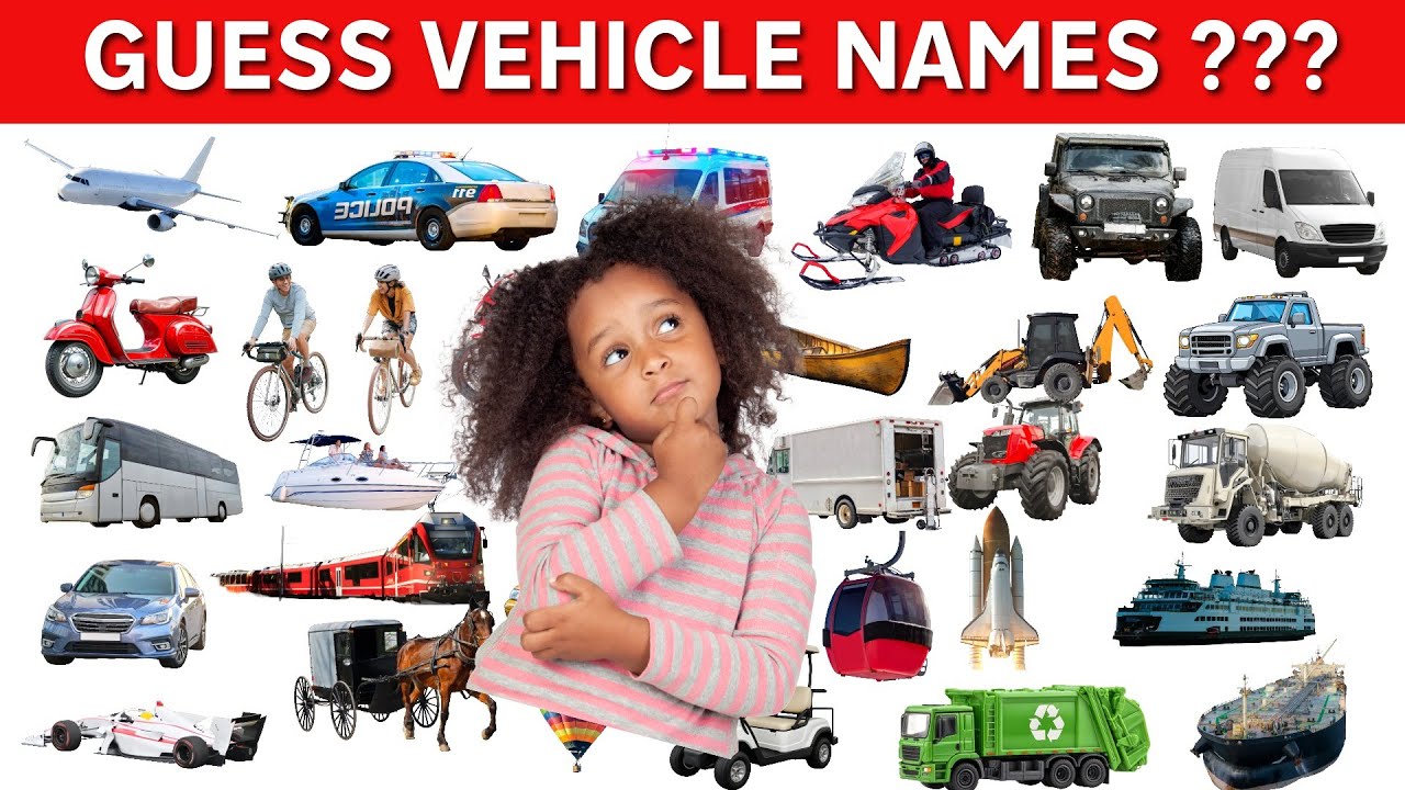 Guess Vehicle Names | Emergency, Transport & Service Vehicles for Kids ...