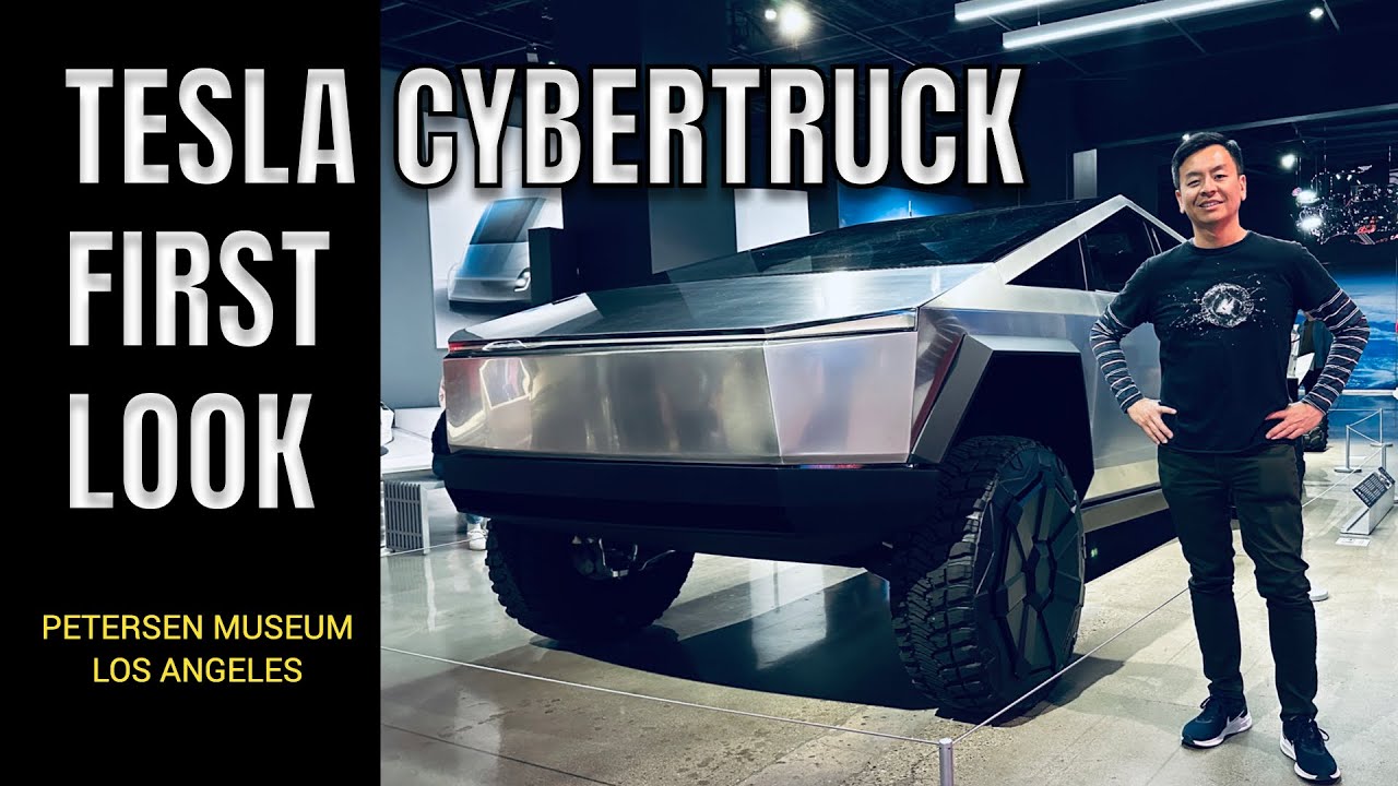 TESLA CYBERTRUCK FIRST LOOK IN REAL LIFE Walkaround Peterson Museum ...