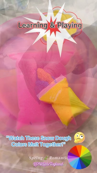 "Colorful Snow Dough Transformation!" “ Satisfying Color Mixing with ...