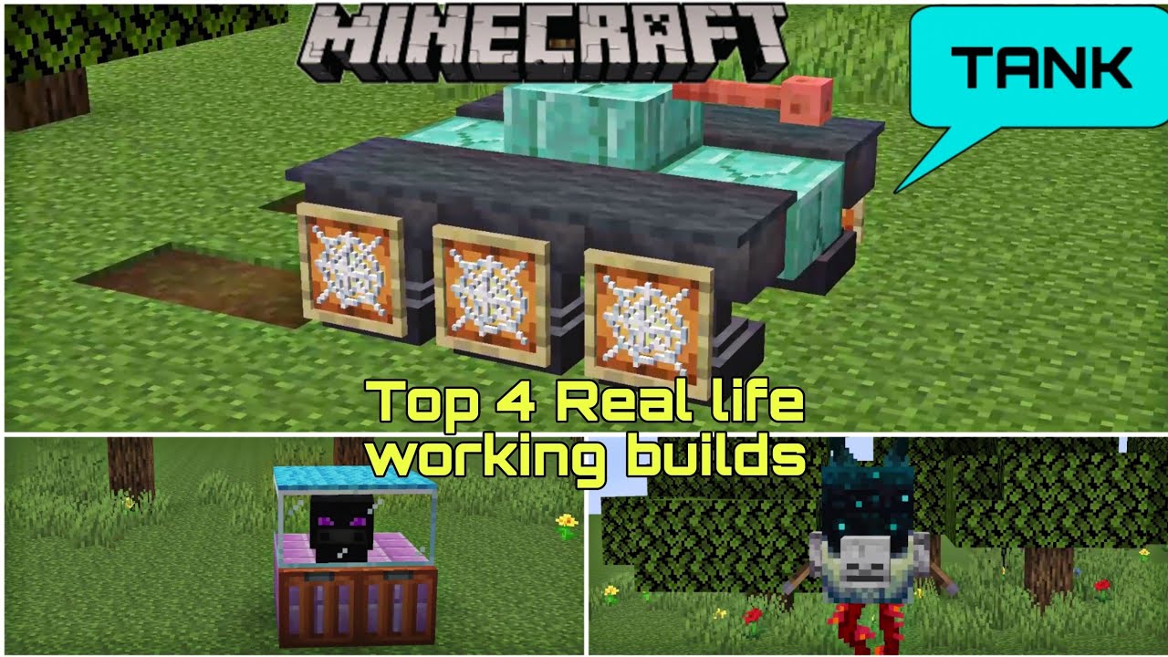 Minecraft : 4 Real life build hacks 🤯 ! ( Mini build ) - YouTube