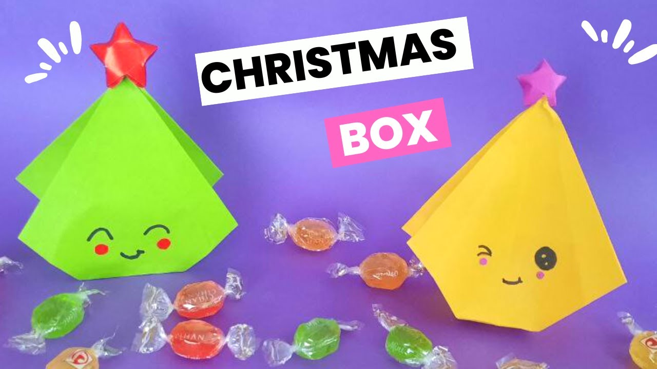 ORIGAMI CHRISTMAS/ How to make EASY origami CHRISTMAS BOX [origami ...