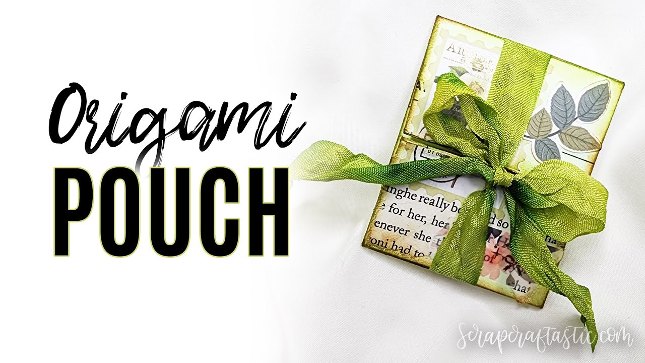 Origami Pouch NO GLUE, SEW or CUT Easy DIY One Sheet Paper Pocket - YouTube