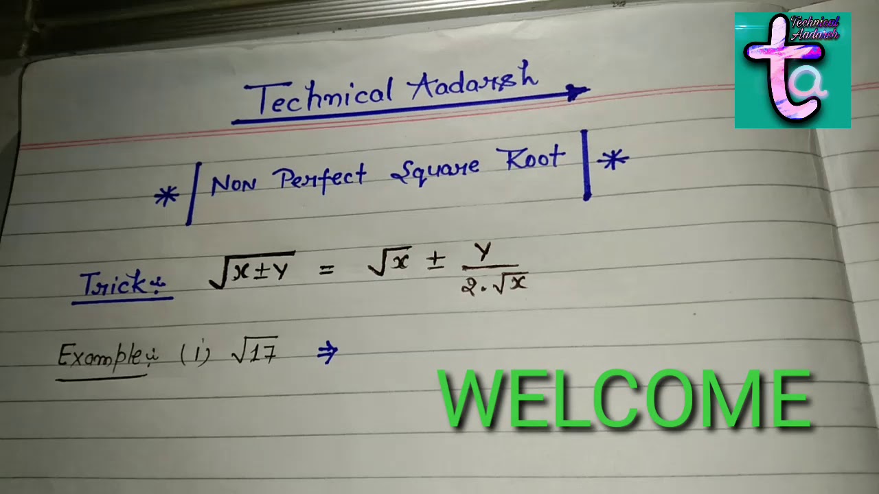 NON PERFECT SQUARE ROOT TRICK YouTube non-perfect-square-root-trick-youtube
