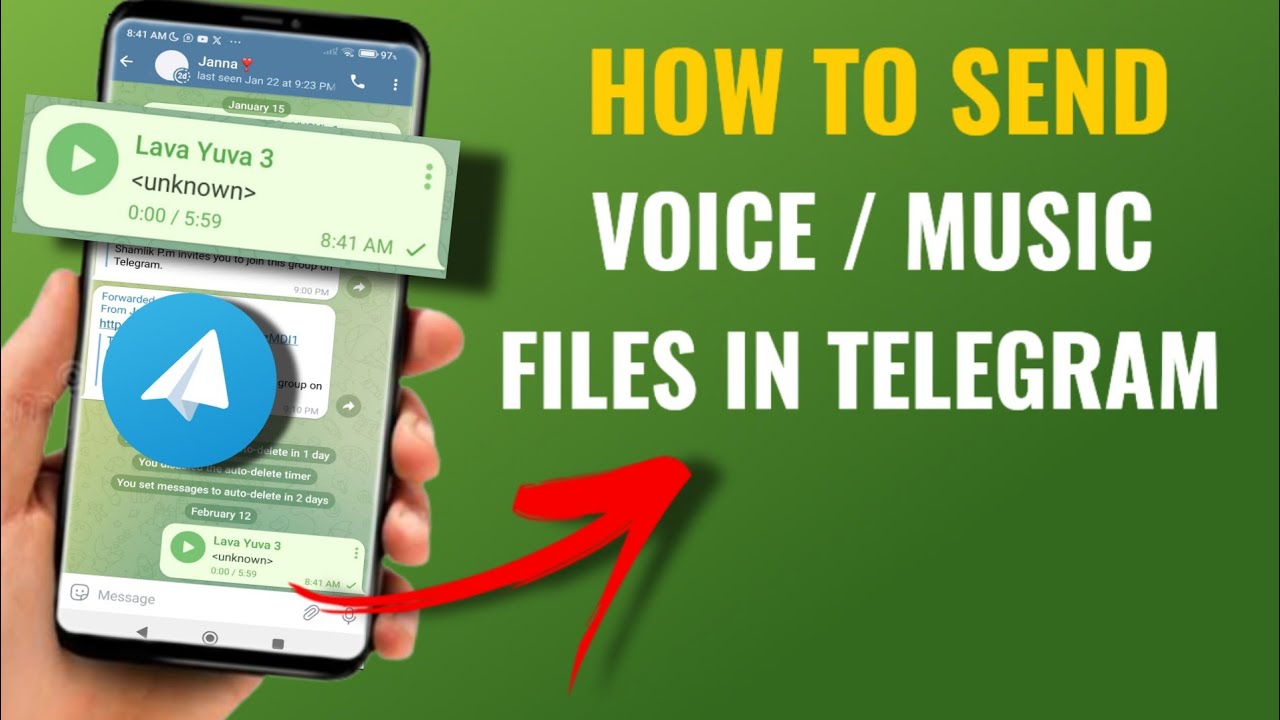 How To Send Voice / Music Files In Telegram | English - YouTube