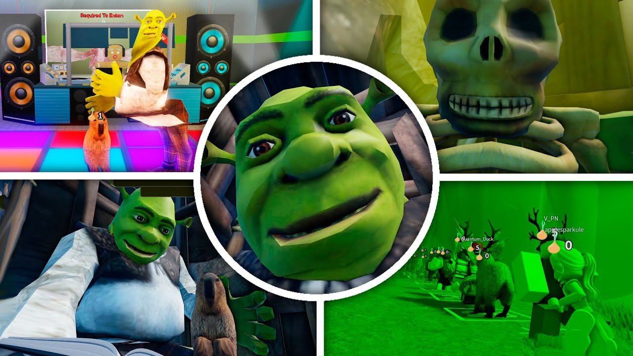SHREK LINE (ALL Funny Cutscenes + Shrek Nuke + Shrek Revenge + Obby ...