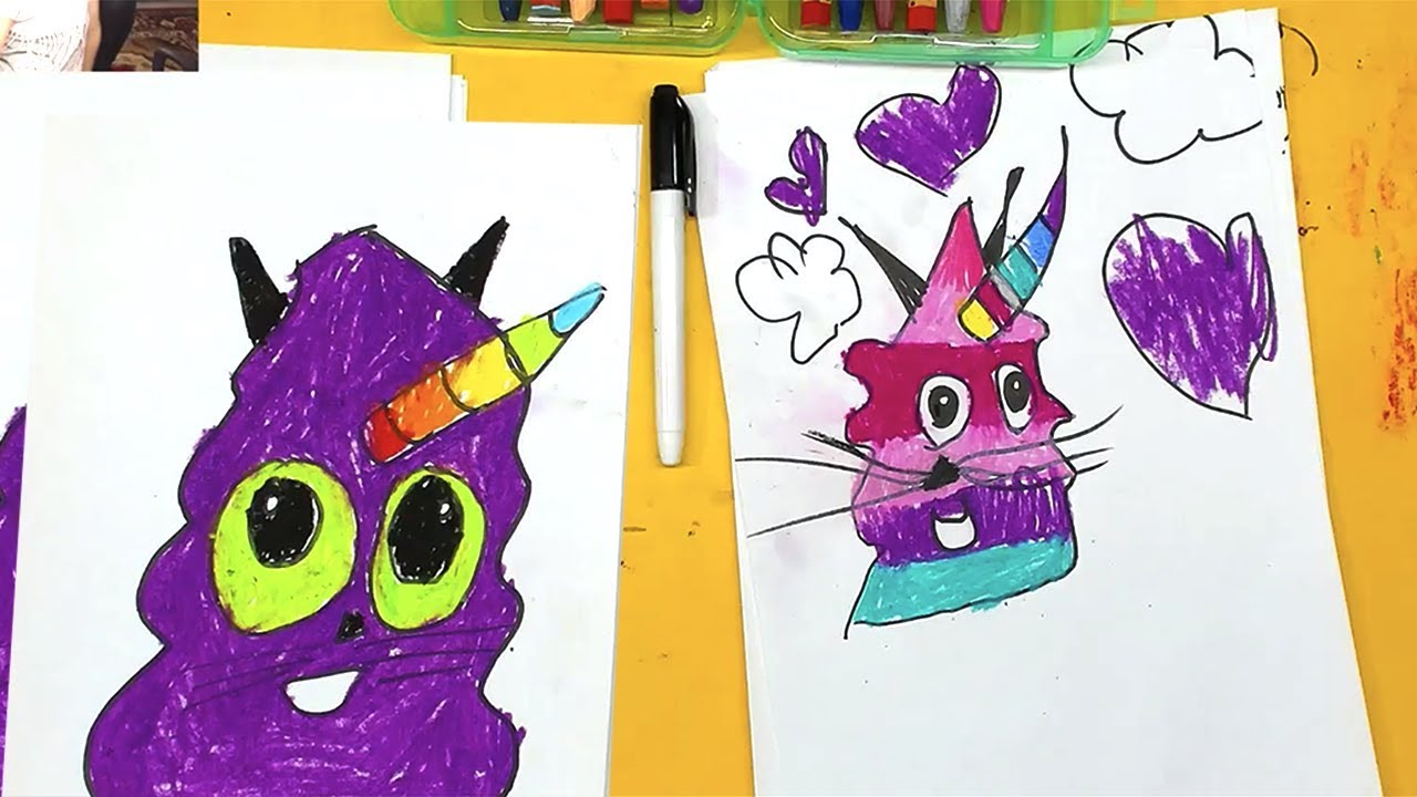 How to draw a Unicorn Monster Cat - YouTube