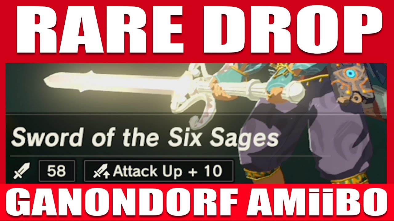 Zelda BOTW: Amiibo GANONDORF: RARE Sword of the Six Sages - YouTube