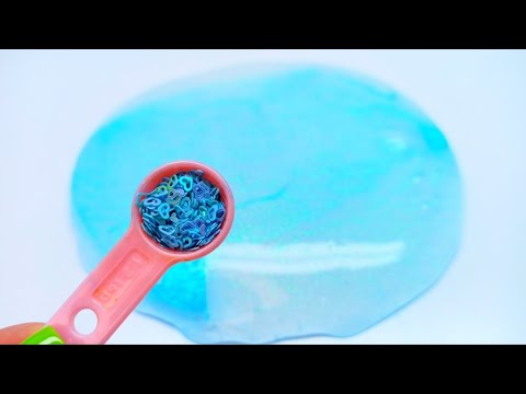 sky blue slime mixing/satisfying slime/#slimeasmr #slime - YouTube