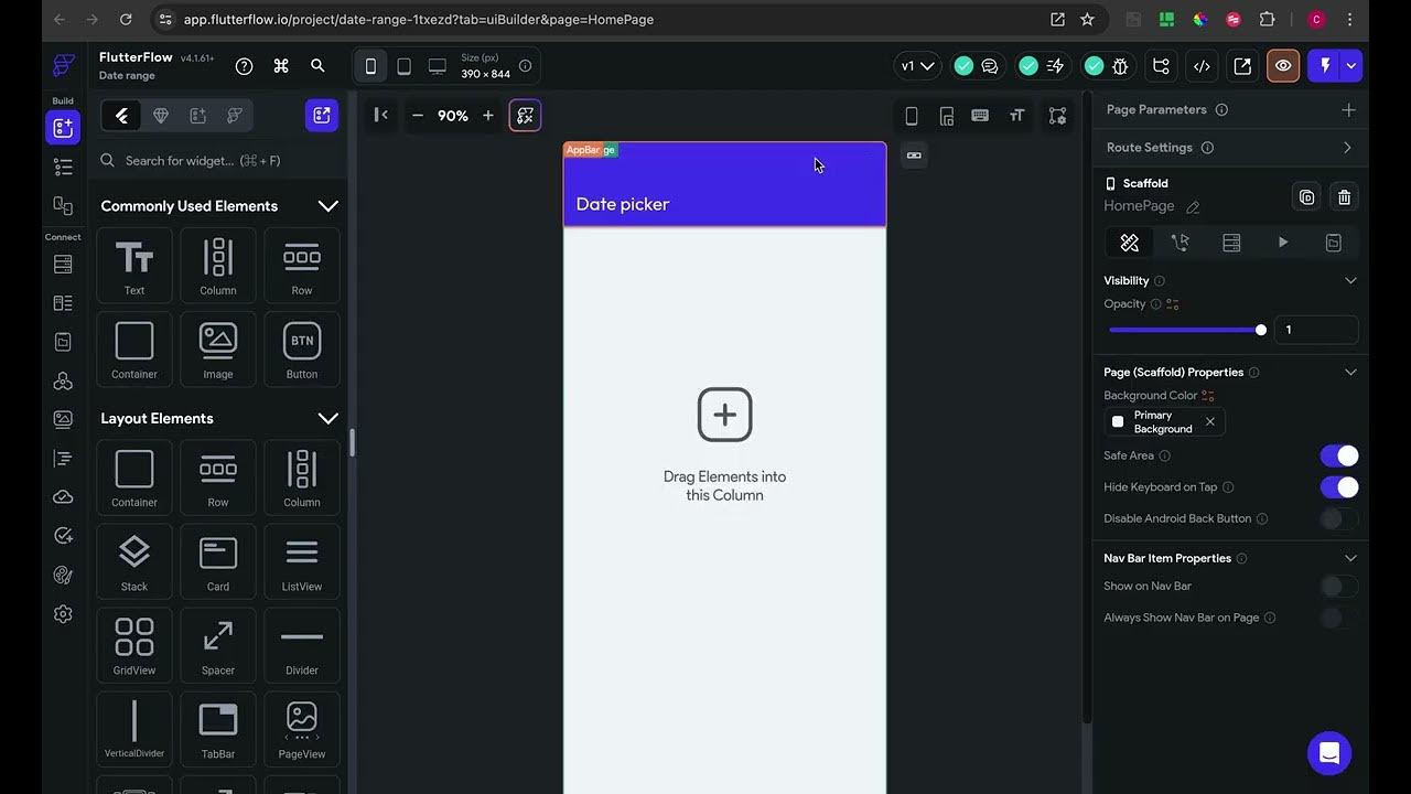 Flutterflow Implementing Date Range Picker Form Olivier Beaulieu Youtube