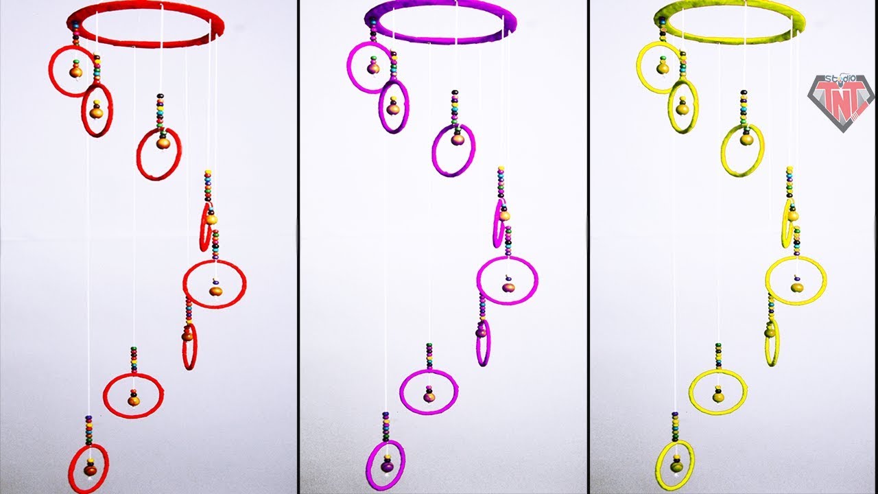 How To Make A Wind Chime Using Bangles || Best Out of Waste Shopping ...