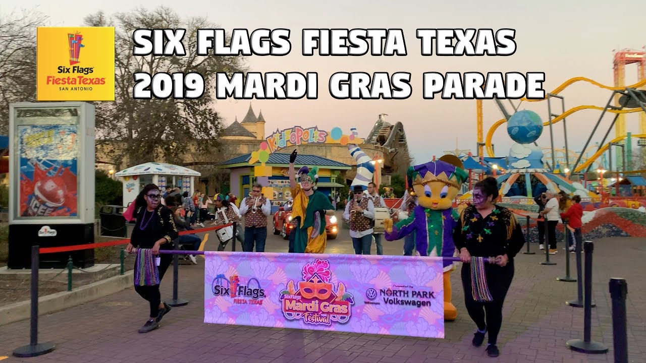 Mardi Gras Parade (2019) - Six Flags Fiesta Texas - YouTube
