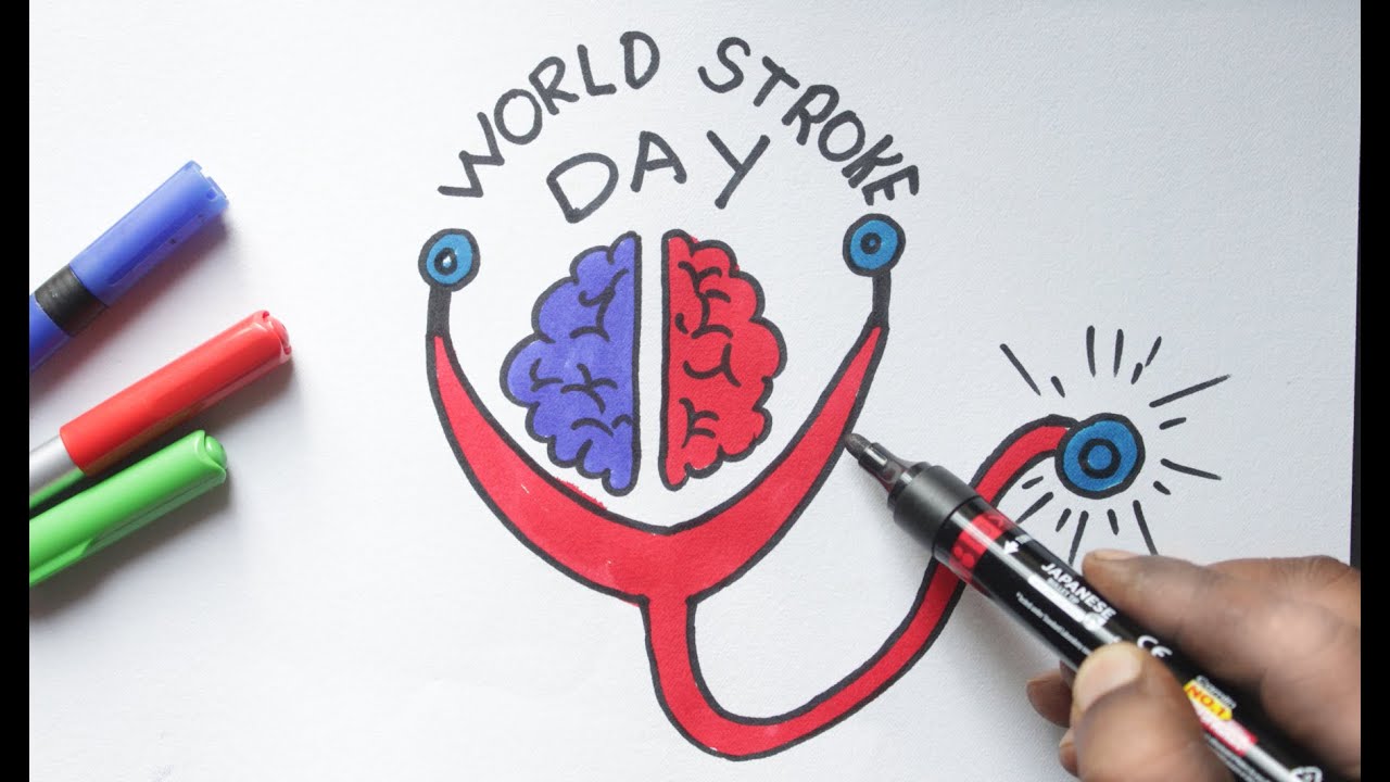 World Stroke Day easy creative drawing - simple drawing - YouTube