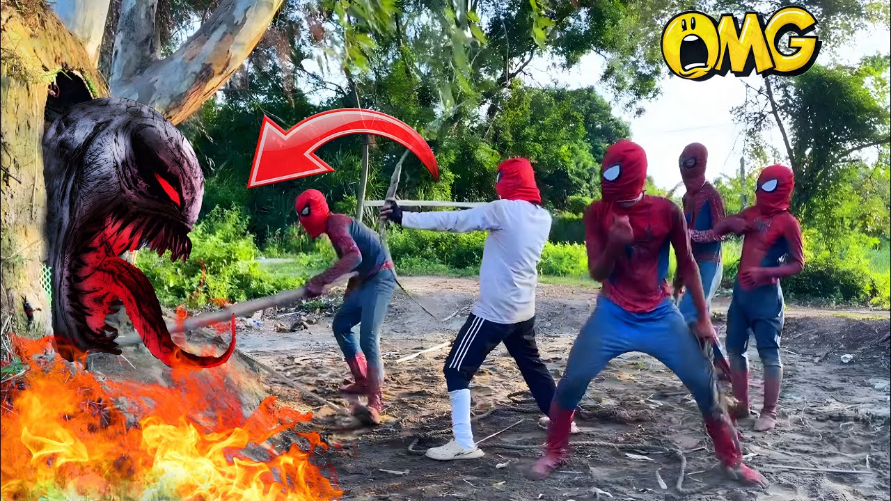 The brave SPIDER-MAN team confronts the monster and the ending - YouTube