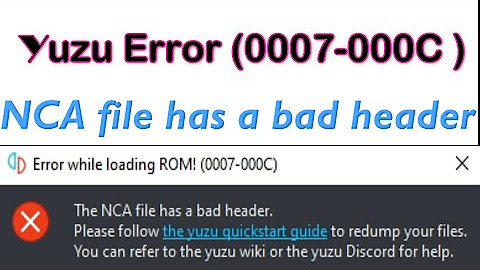 Yuzu | The NCA File has a Bad Header Error (0007-000C ) - YouTube