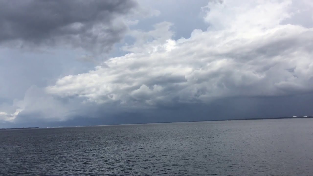 Storms brewing Across Mid-Bay Bridge Destin - YouTube