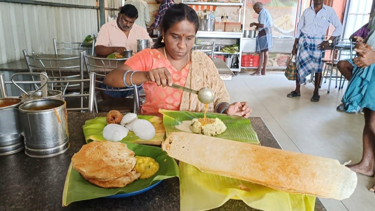 unlimited South Indian morning tiffin - paper roast, pongal, poori ...