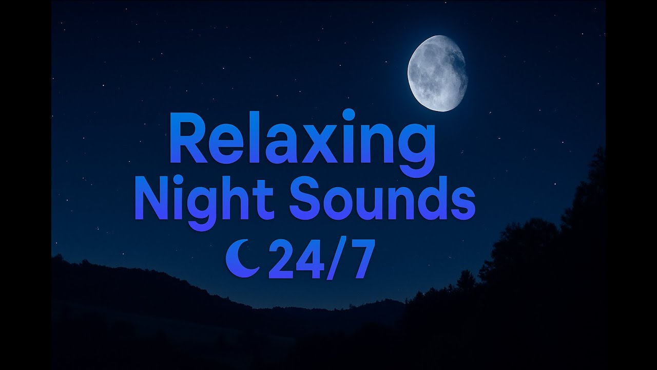 🌙 Relaxing Night Sounds - 24/7 Live | Sleep, Study, Meditation - YouTube