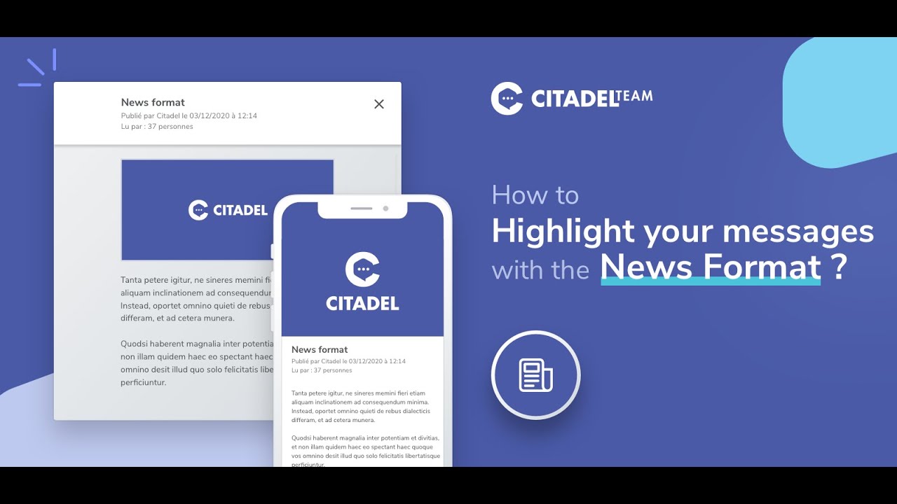 How to highlight your messages with the News format - YouTube