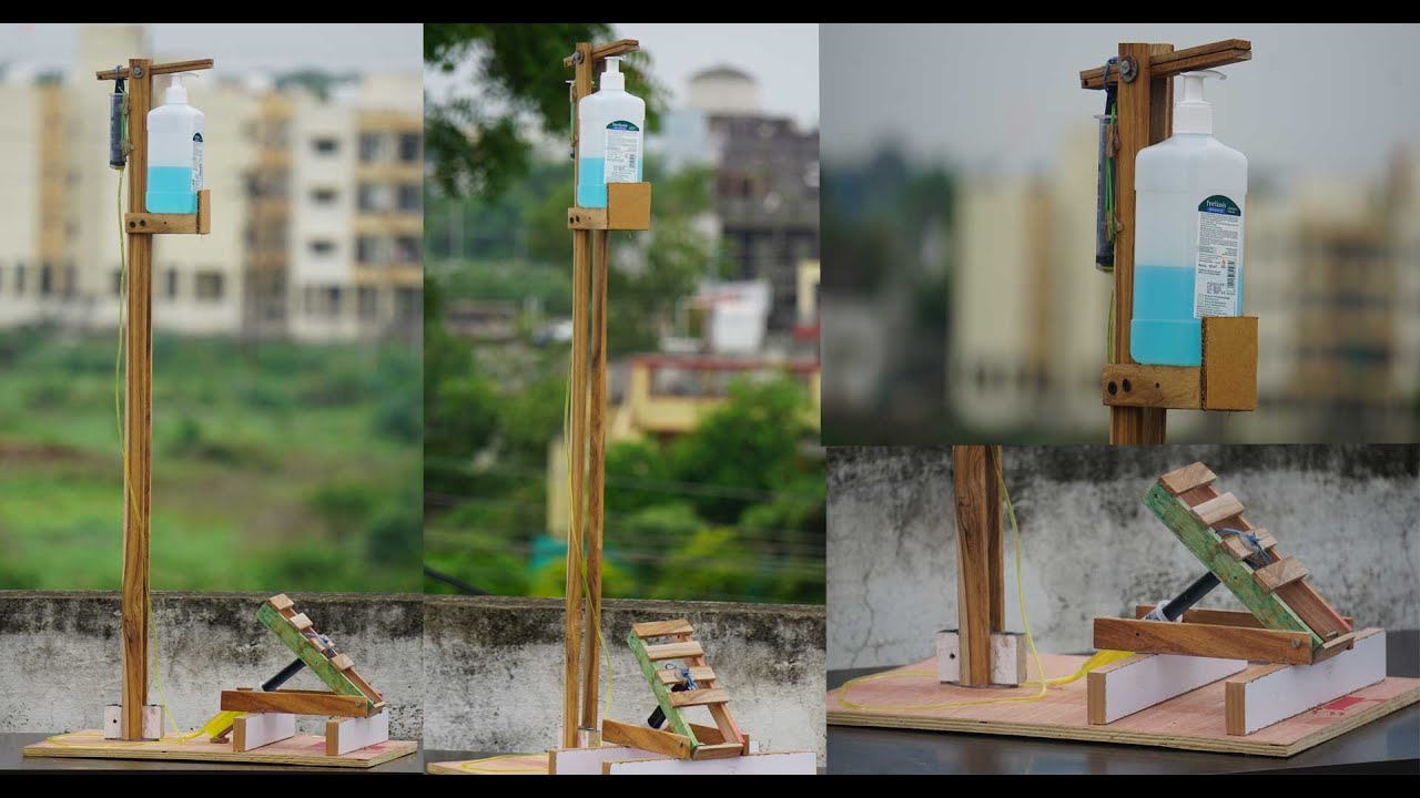 DIY Hydraulic Hand Sanitizer Dispenser (Foot Operated)| How to make ...