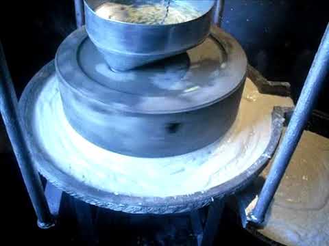 soybean milk stone mill - YouTube