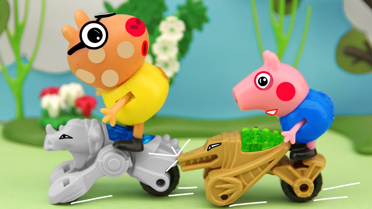 Sweet Prizes, race, monster motorcycles, Peppa Pig Animation, 4K - YouTube