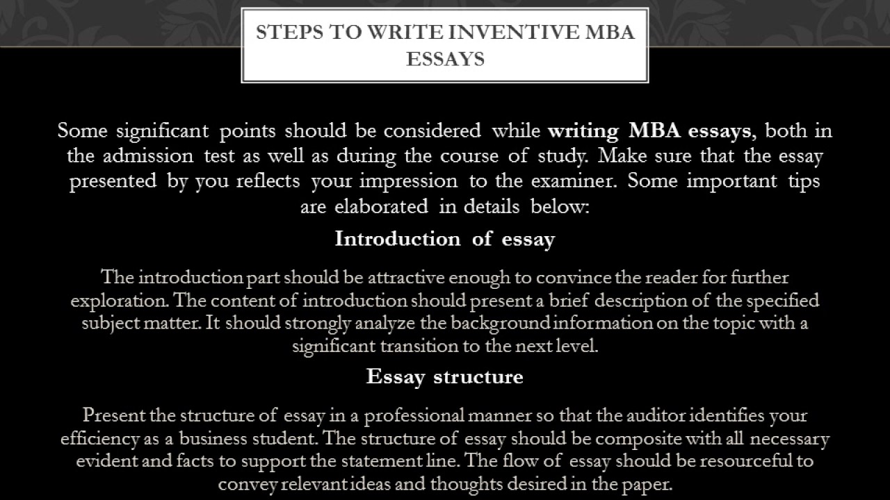 MBA Essay Writing Service - YouTube