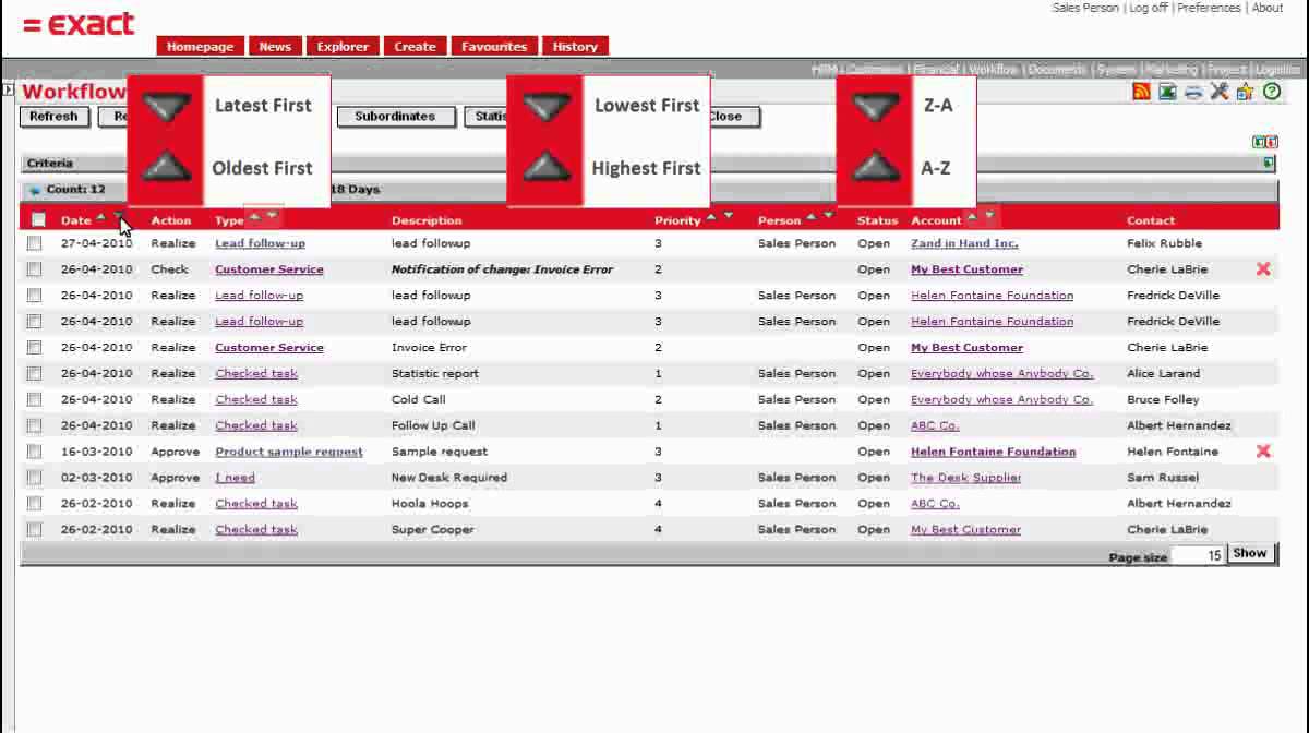 Exact Synergy Enterprise Tip Organize Your Workflow - YouTube